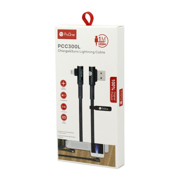 کابل لایتنینگ پرو وان PCC300L طول ۱ متر | شارژ سریع و انتقال دیتا